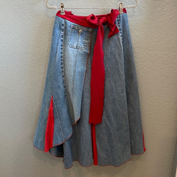 Skirts | Custom Vintage Denim Skirt | Poshmark